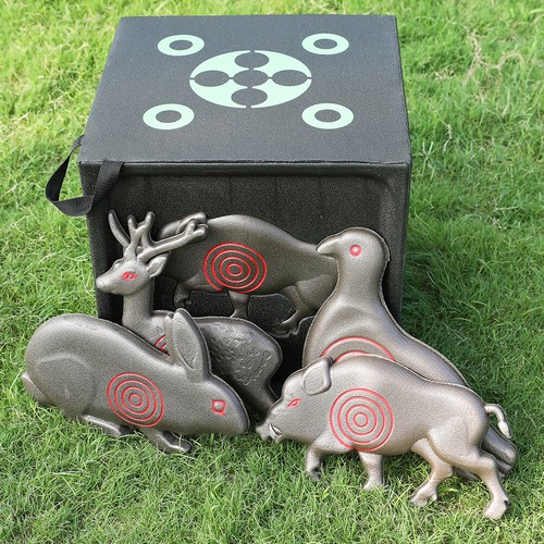 6 Side Archery Targets 3D Animal Cube Foam Block 42cm Bow Arrow ...