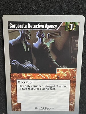 Netrunner 1996 WOTC Uncommon Operation - Corporate Detective Agency | eBay