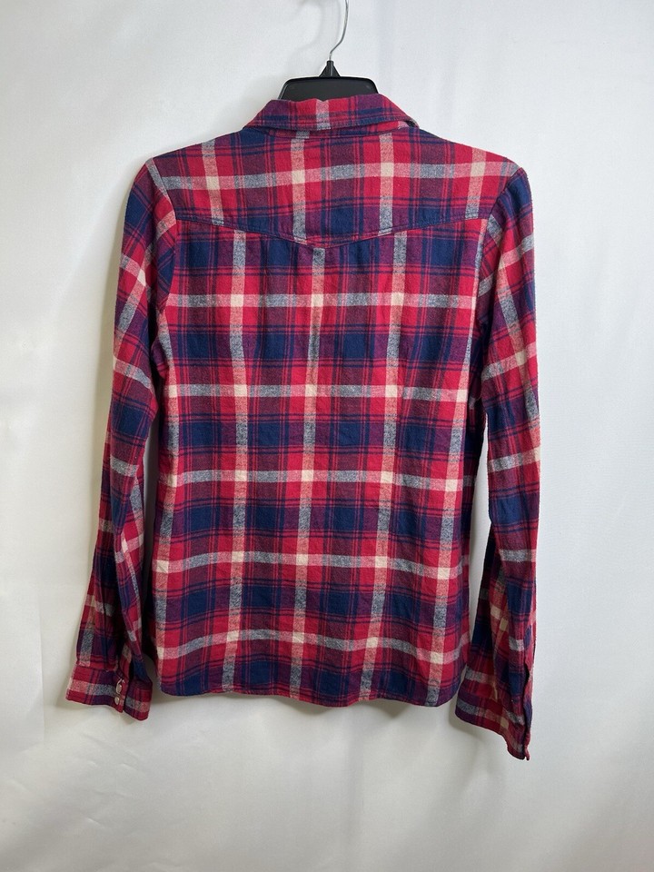 YMI Plaid Pearl Button Shirt M | eBay