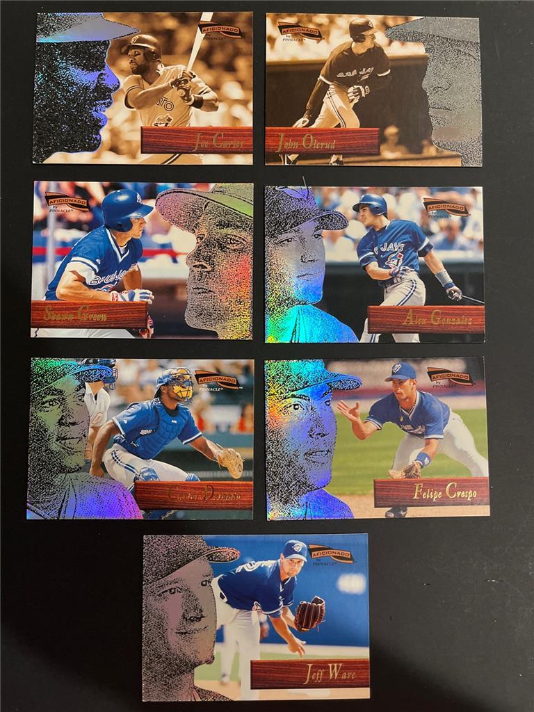 1996 Pinnacle Aficionado Toronto Blue Jays Team Set 7 Cards | eBay