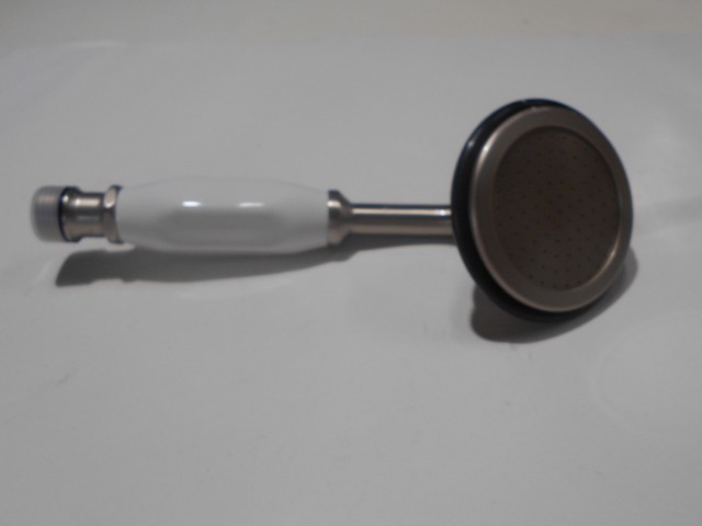 EC Shower Head Chrome With White Handle A112.18.1m 2.5 GPM for sale ...