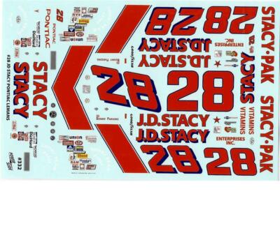 Powerslide 332 #28 J.D.Stacy 1982 Benny Parsons Decal Nascar | eBay