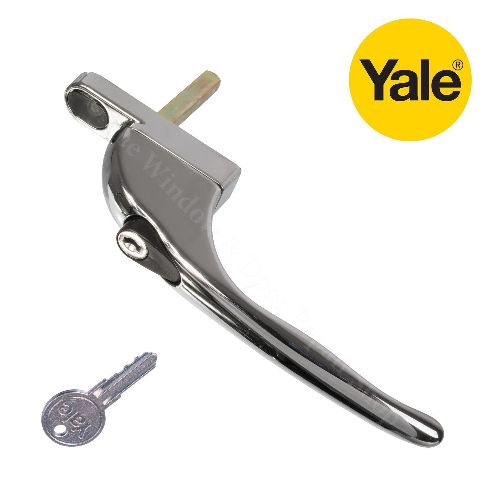 Yale Inline UPVC Window Handle Universal Espag PVCU Key Locking Double ...