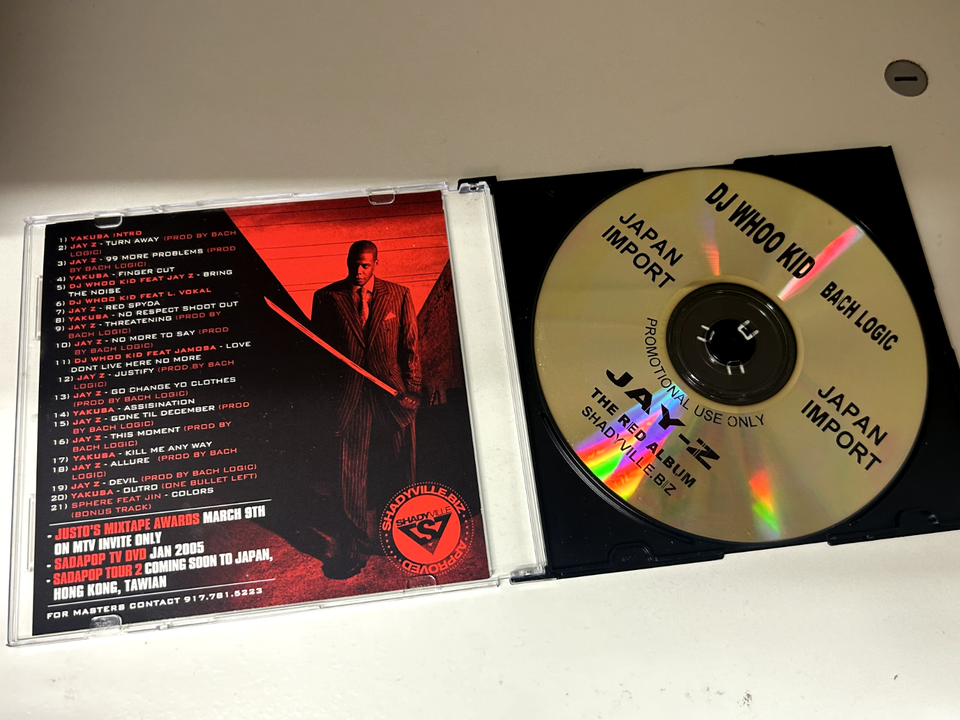 RARE DJ WHOO KID BACH LOGIC JAY Z RED SPYDA THE RED ALBUM MIXTAPE MIX ...