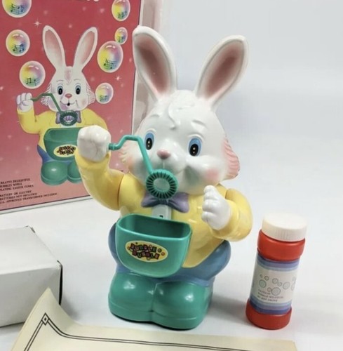 Musical Bubble Blowing Rabbit Easter Bunny Toy Decoration 1990s With ...