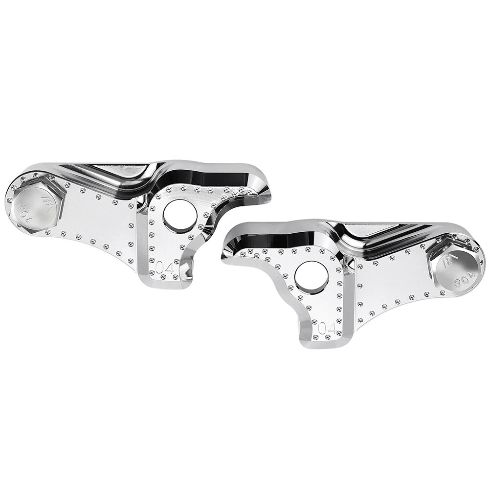 2 Inch Lowering Blocks Kit FLHT Chrome fits For Harley Electra Glide ...