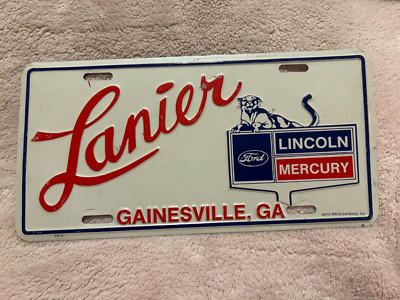 Vintage Lanier Ford Mercury Gainesville Georgia Booster License Plate ...
