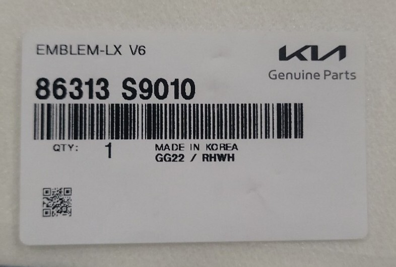 Genuine OEM Kia 86313 S9010 Rear Trunk Nameplate 2020-2021 Telluride ...