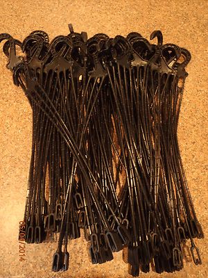 50 x 430mm Heavy Duty Universal Clasp Hangers for plastic pots (Black ...