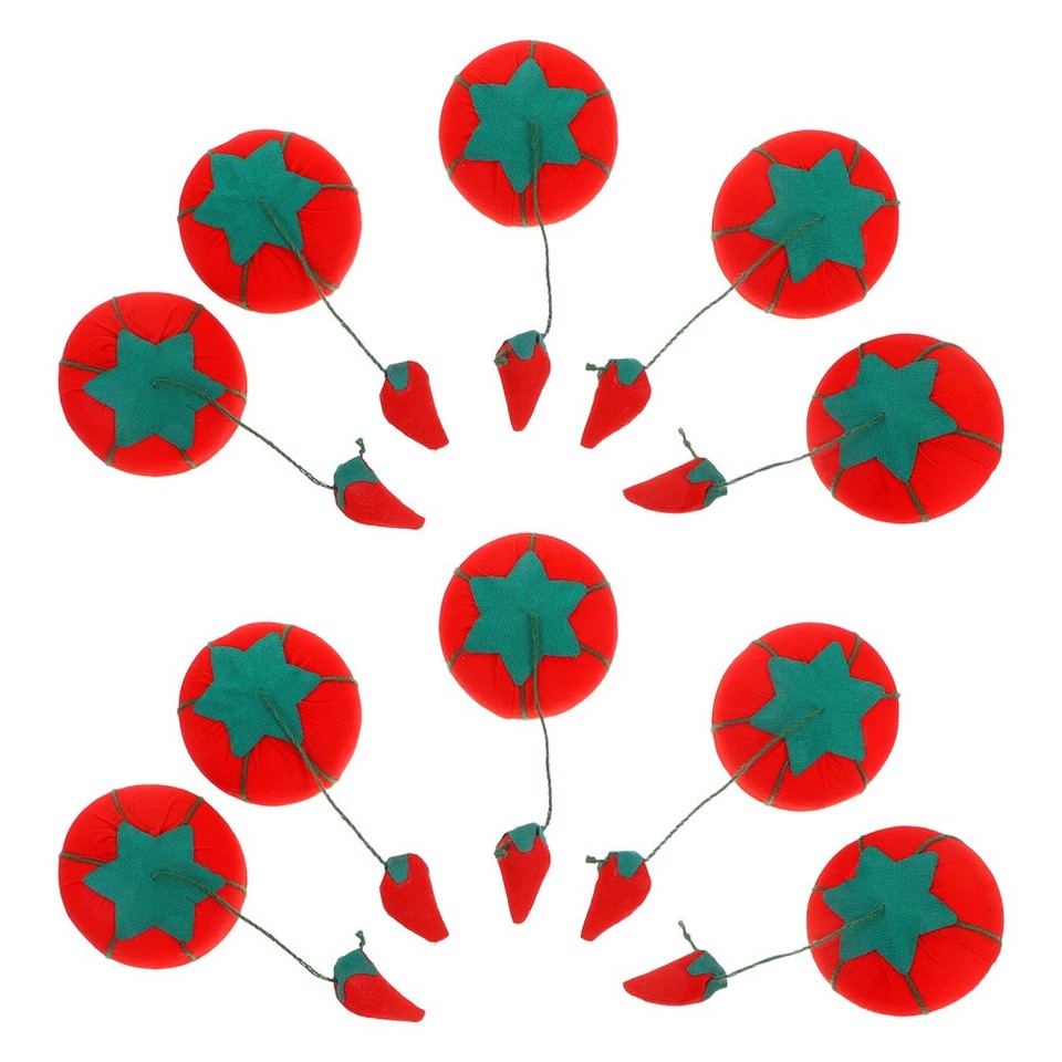 10Pcs Tomato Shaped Needle Pin Cushion DIY Handcraft Tool for Stitch ...