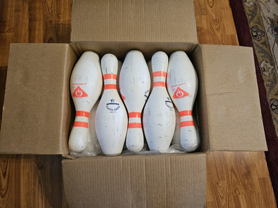 USED CASE OF 10 BOWLING PINS - GREAT FOR TARGET PRACTICE OR CRAFTS - NO CRACKS!! | eBay
