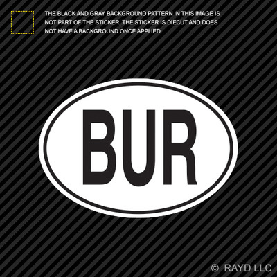 BUR Burma Country Code Oval Sticker Decal Self Adhesive Burmese euro | eBay