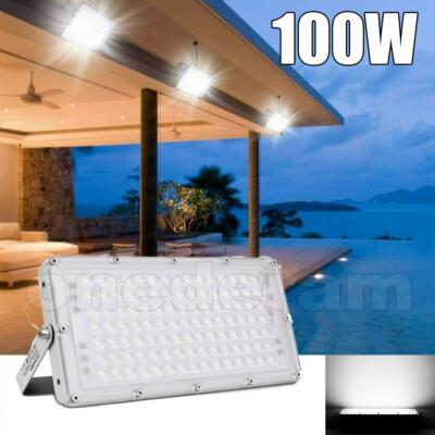 100W LED Flood Light Outdoor Module Spotlight Garden Yard Lamp Cool ...