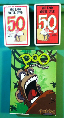 2x 🔥YOU KNOW YOU'RE OVER 50🔥 New Decks of Poker Cards & Used POO The ...