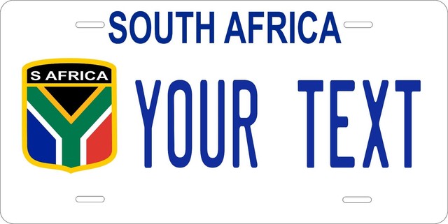 South Africa Flag License Plate Personalized Custom Auto Bike ...