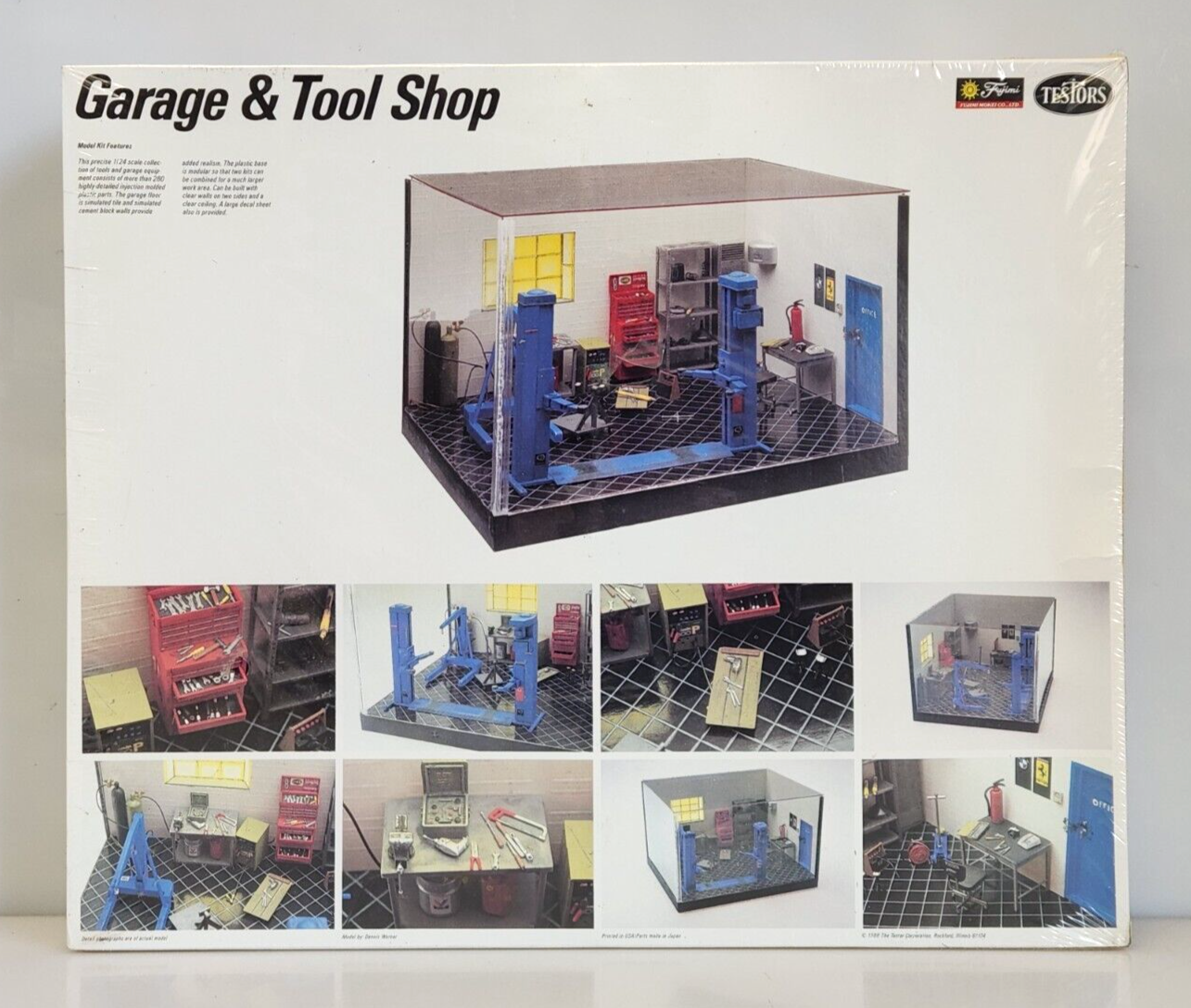 1987 Testors Fujimi Garage & Tool Shop 1/24 Plastic Model Kit 430, New ...