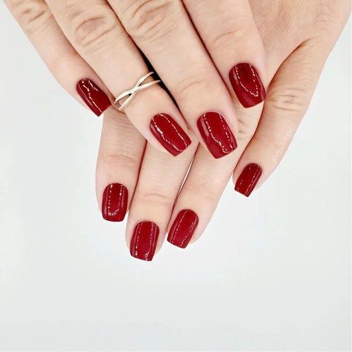 Color Street Nail Polish Strips - Retired~LONDON CALLING~ Solid Red | eBay