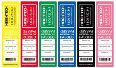 (Pack of 20) Height Safety Fall Protection Inspection Test Tag | eBay ...