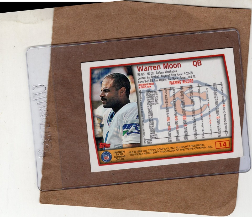 1999 Topps Warren Moon Chiefs #14 NrMt | eBay