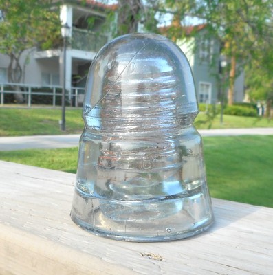 NICE GRAYISH SMOKE CD 145 B BEEHIVE STYLE GLASS INSULATOR (A) | eBay