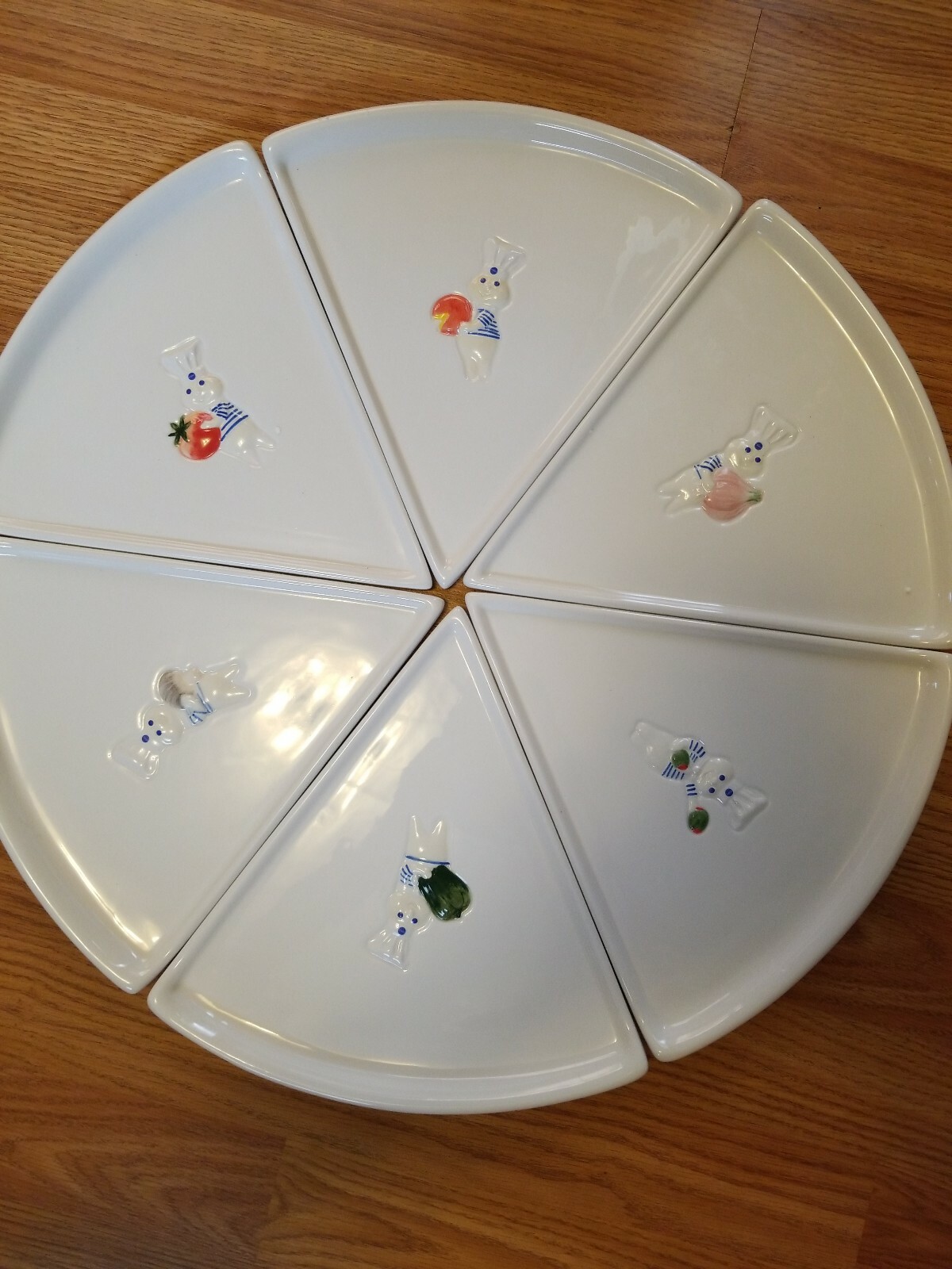 Pillsbury Doughboy Poppin'Fresh Simson Giftware Pizza Plates 2004 | eBay