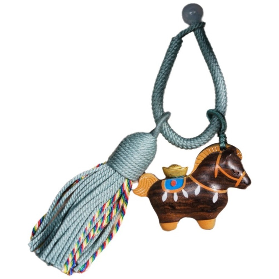 Cartoon Horse Keychain Handmade Zodiac Key Ring Mobile Phone Chain Gift ...