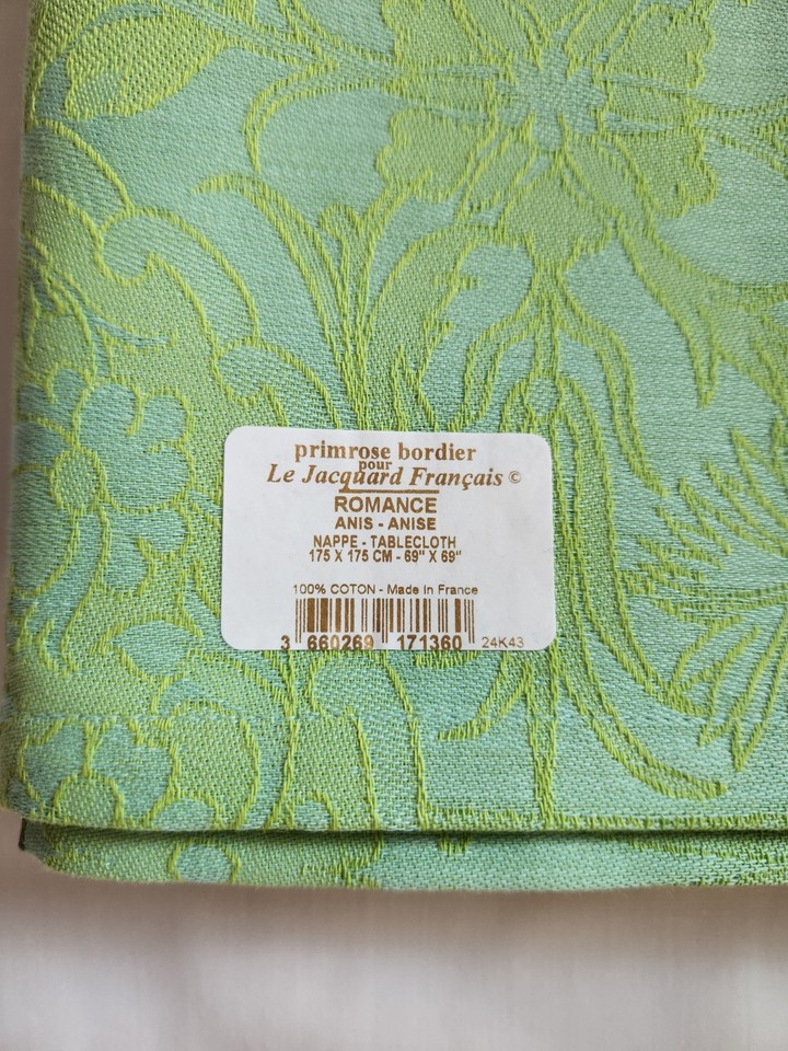 Le Jacquard Francais Primrose Bordier 100% Cotton Tablecloth 69"x 69 ...
