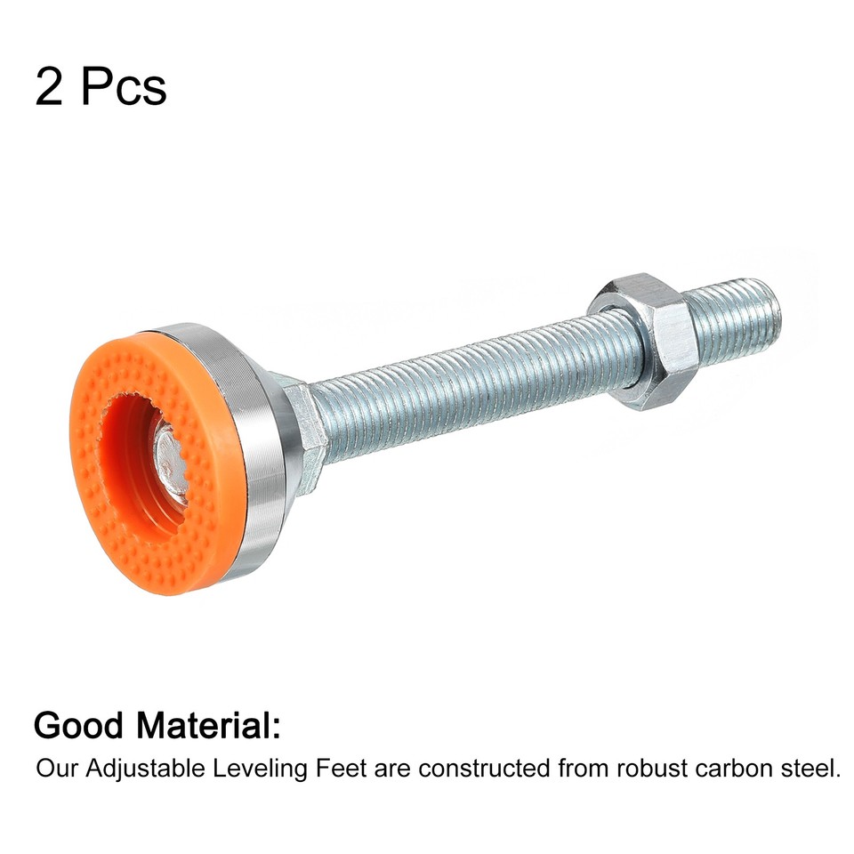 Leveling Feet, 2Pcs M16x120x50mm - Carbon Steel Non-Skid Adjustable ...