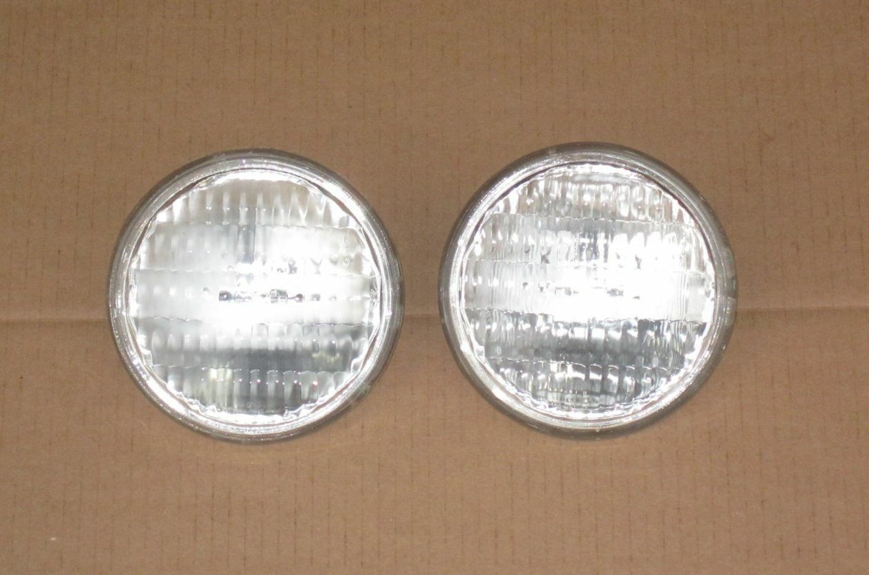 2 SEALED BEAM TRACTOR HEADLIGHTS AUTO BULB LIGHTS 35W 12V 4.5" REPLACES ...