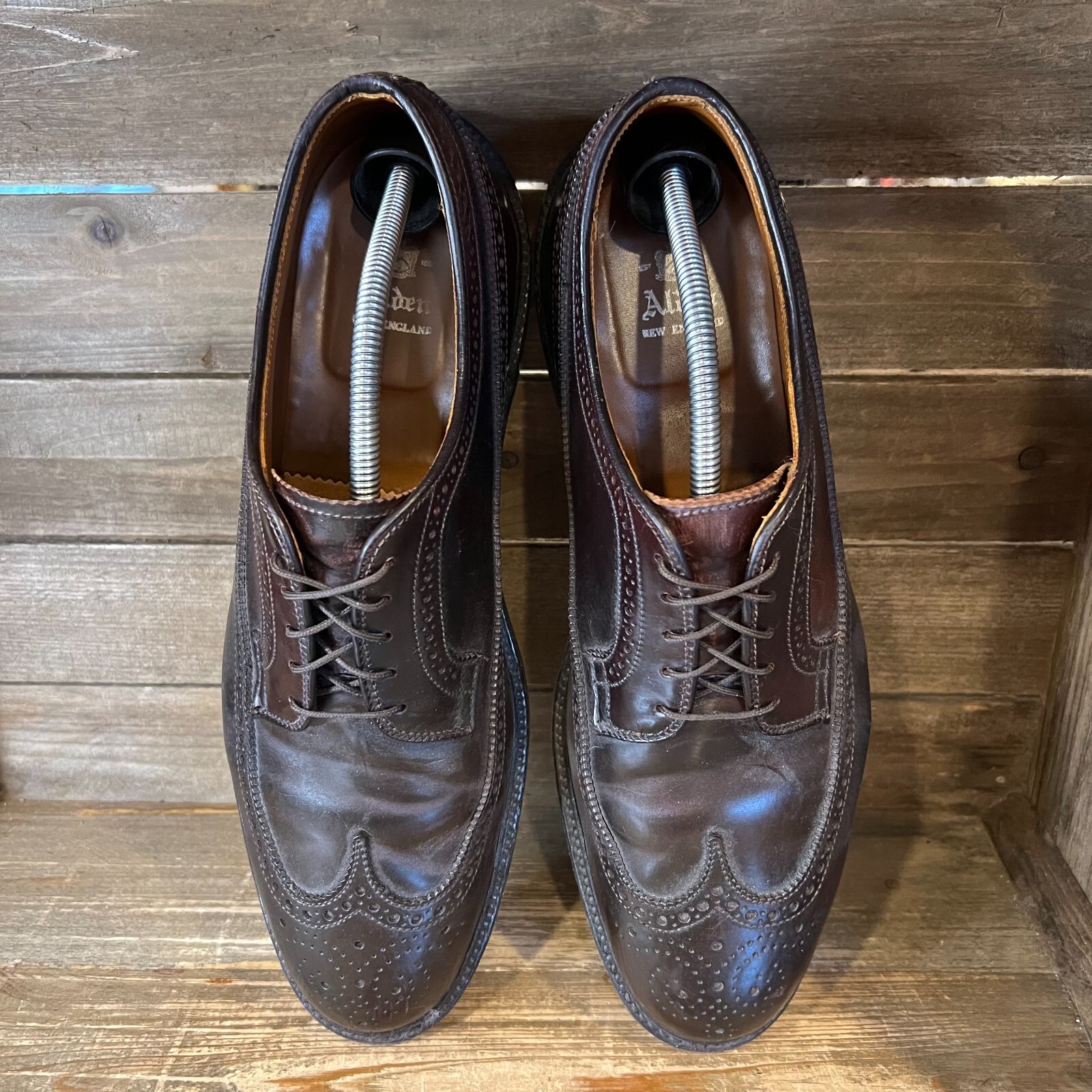 Mens Alden 975 Brown Shell Cordovan Long Wingtip Bluc… - Gem