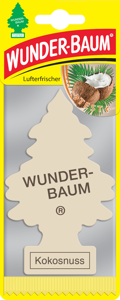 8 x WUNDER BAUM COCONUT Car Scents Hanging Little Trees Air Freshener ...