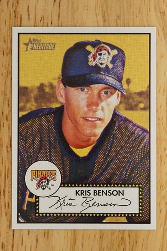 2001 Topps Heritage SP #1 Black Back KRIS BENSON Short Print Pittsburgh ...