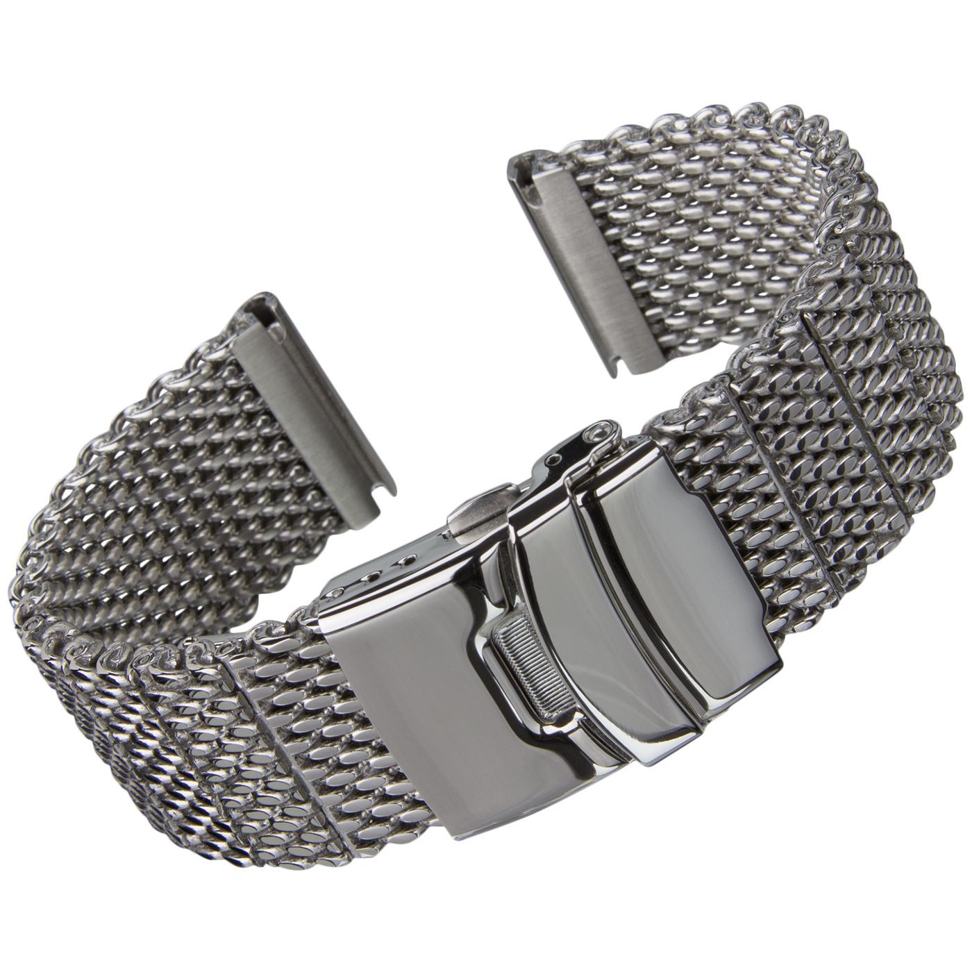 Taurus Thick Mesh Solid SS Diver's Watch Strap Band For Rolex & Tudor ...