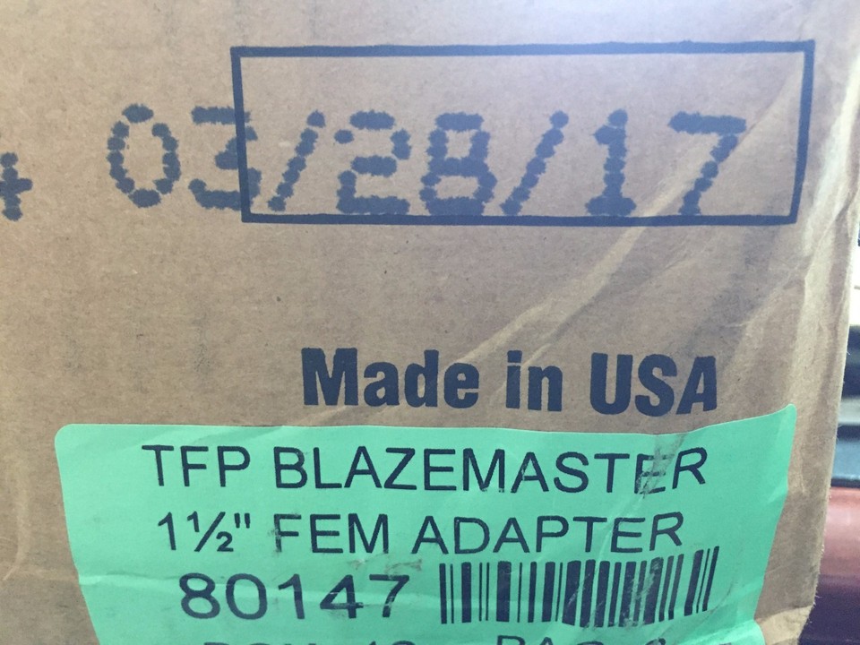 Bag of 3 - BlazeMaster 1-1/2" Female Adapter - CPVC to 1-1/2" NPT ...