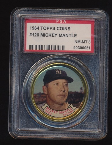 PSA 8 1964 Topps Coin Mickey Mantle # 120 | eBay