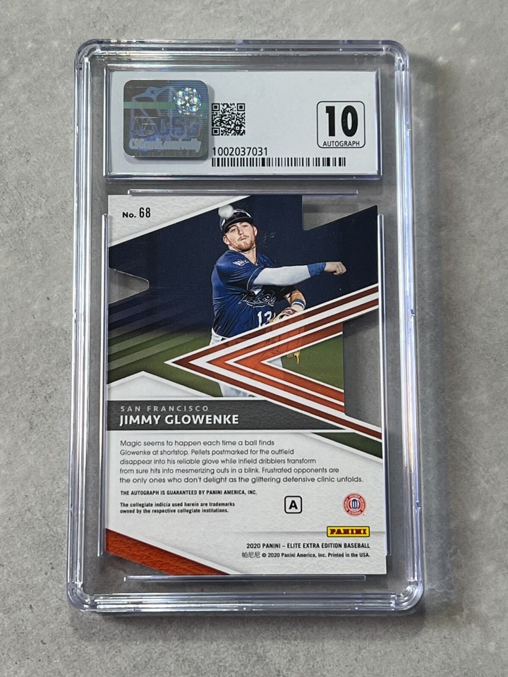 2020 Elite Extra Edition Jimmy Glowenke Red Prime Numbers Die-Cut Auto ...