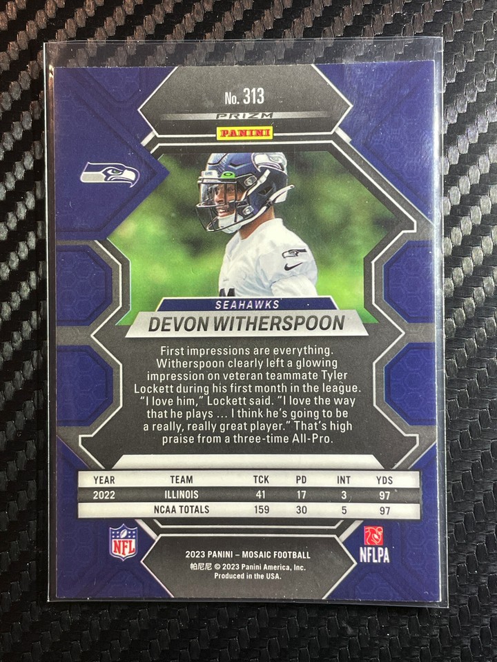 Devon Witherspoon 2023 Mosaic Silver Prizm Rookie Card Seahawks #313 | eBay