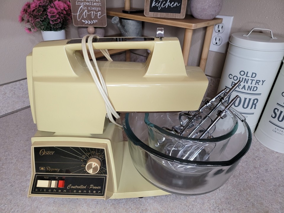 Vintage Oster Regency Kitchen Center 12 Speed Stand Mixer Controlled ...