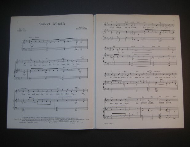 Sweet Mouth from "Bedazzled" sheet music Raquel Welch Dudley Moore | eBay