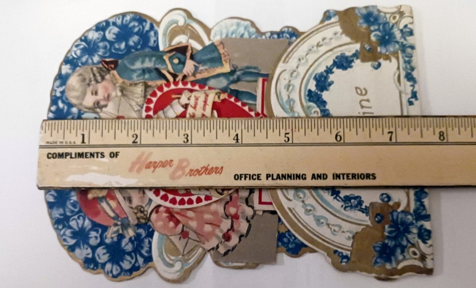 Valentine Vintage Die Cut Pop Up Embossed Victorian Boy and Girl ...
