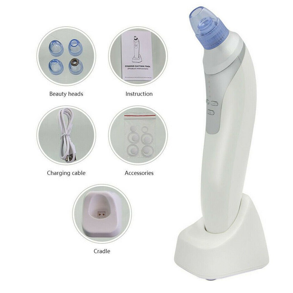 Comedo Vacuum Suction Pore Cleaner Electric Blackhead Remover Face ...