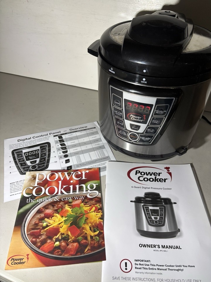 POWER COOKER 6 Quart Digital Pressure Cooker As Seen On TV Model #PC ...