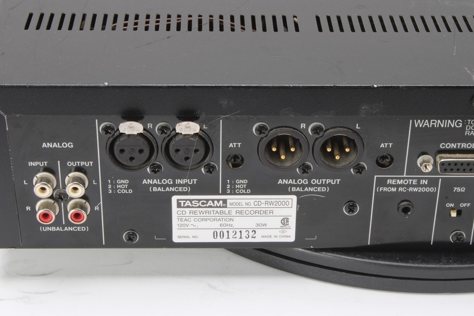 Tascam CD-RW2000 Professional CD Rewritable Recorder - AS IS | eBay