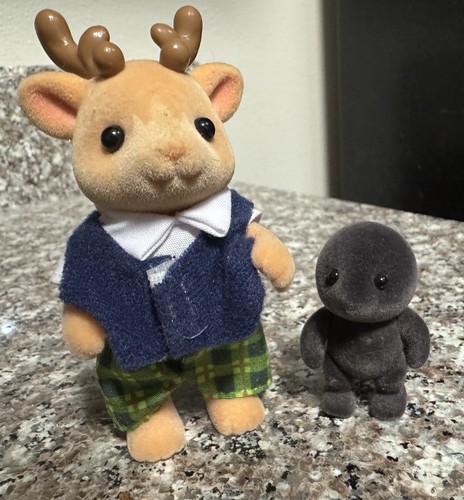 Sylvanian REINDEER Dad + Baby Mole | eBay