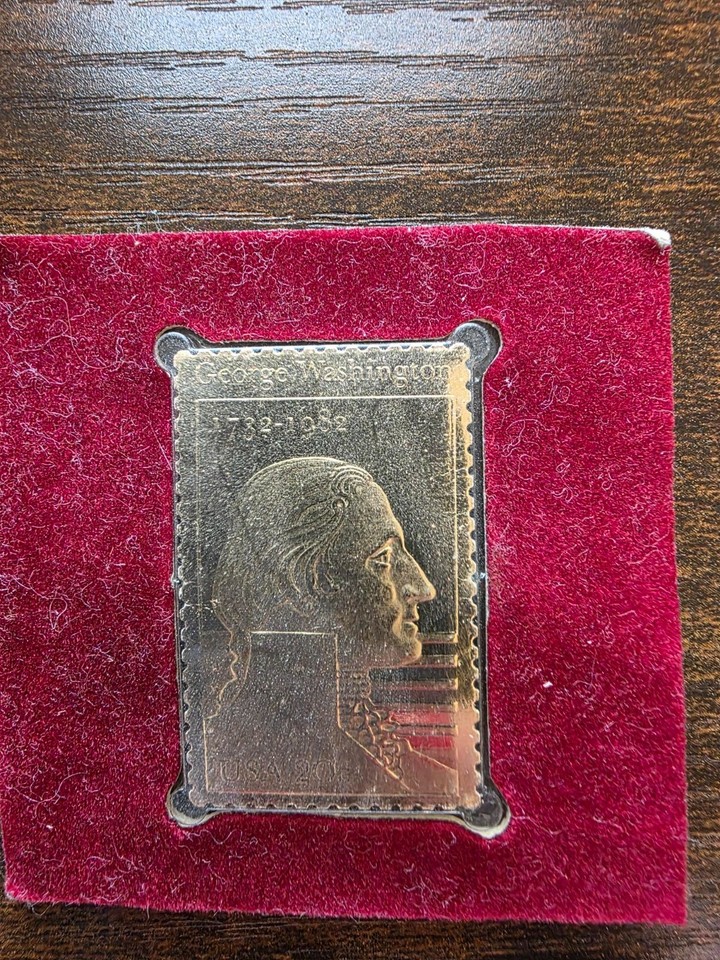 George Washington Gold Finish 1732-1982 USA 20 Cent Stamp Unused and ...