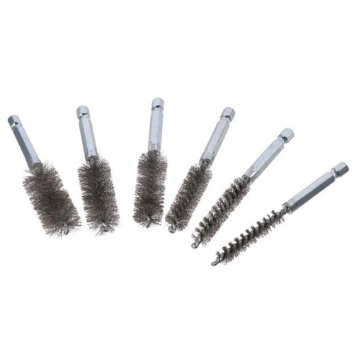 6PCS 8/10/12/15/17/19MM Stainless Steel Bore Brush Rust, Cleaning Tubes ...