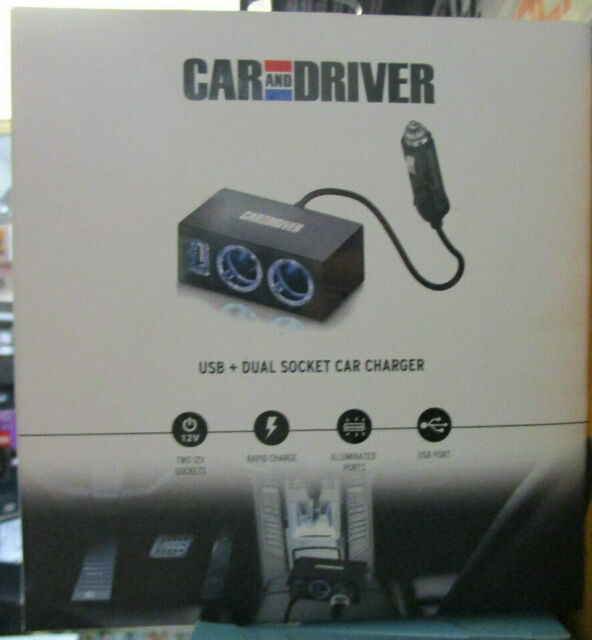 Car and Driver Power Adapter - Black for sale online | eBay