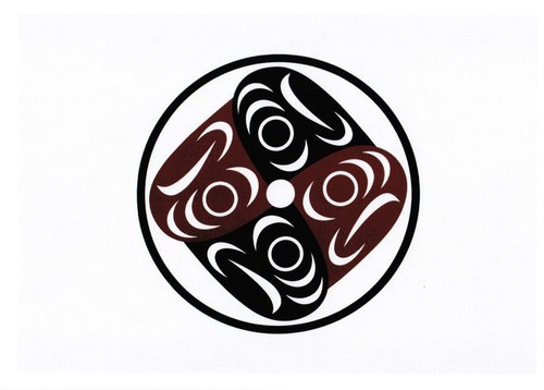 Salmon Water Ripples lessLIE Leslie Robert Sam Art Card Coast Salish ...