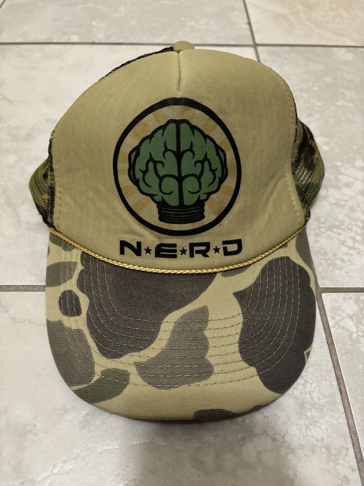 Rare authentic vintage 2001 NERD Pharrell camo trucke… - Gem