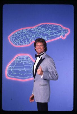 David Hasselhoff Knight Rider KITT car blueprint Rare Original 35mm ...